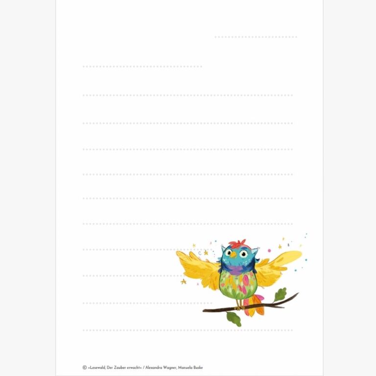 Briefpapier zum Ausdrucken: gratis, mit Linien & Motiven für Kinder